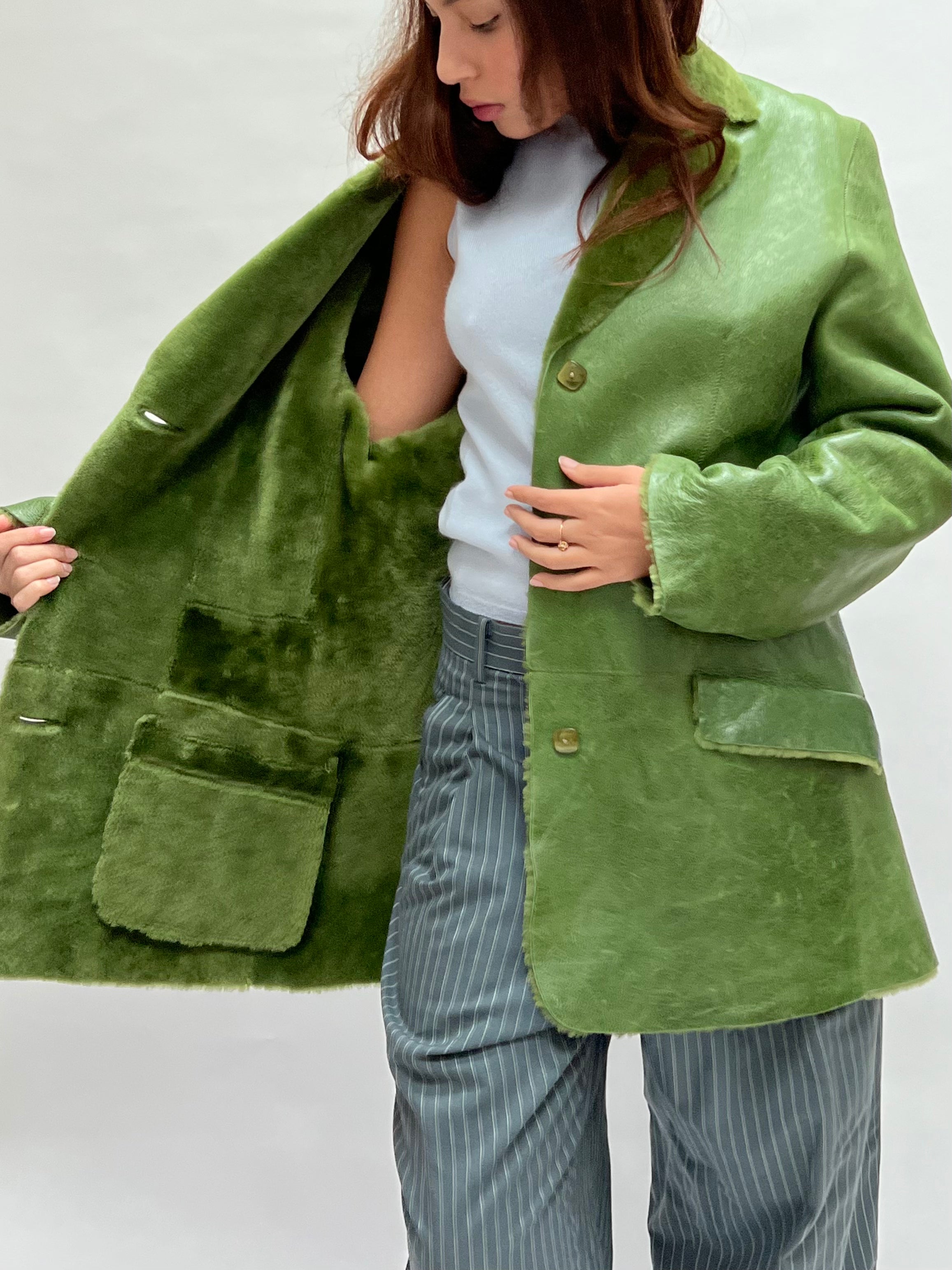 stefania sarle shearling leather coat – Litttlesister