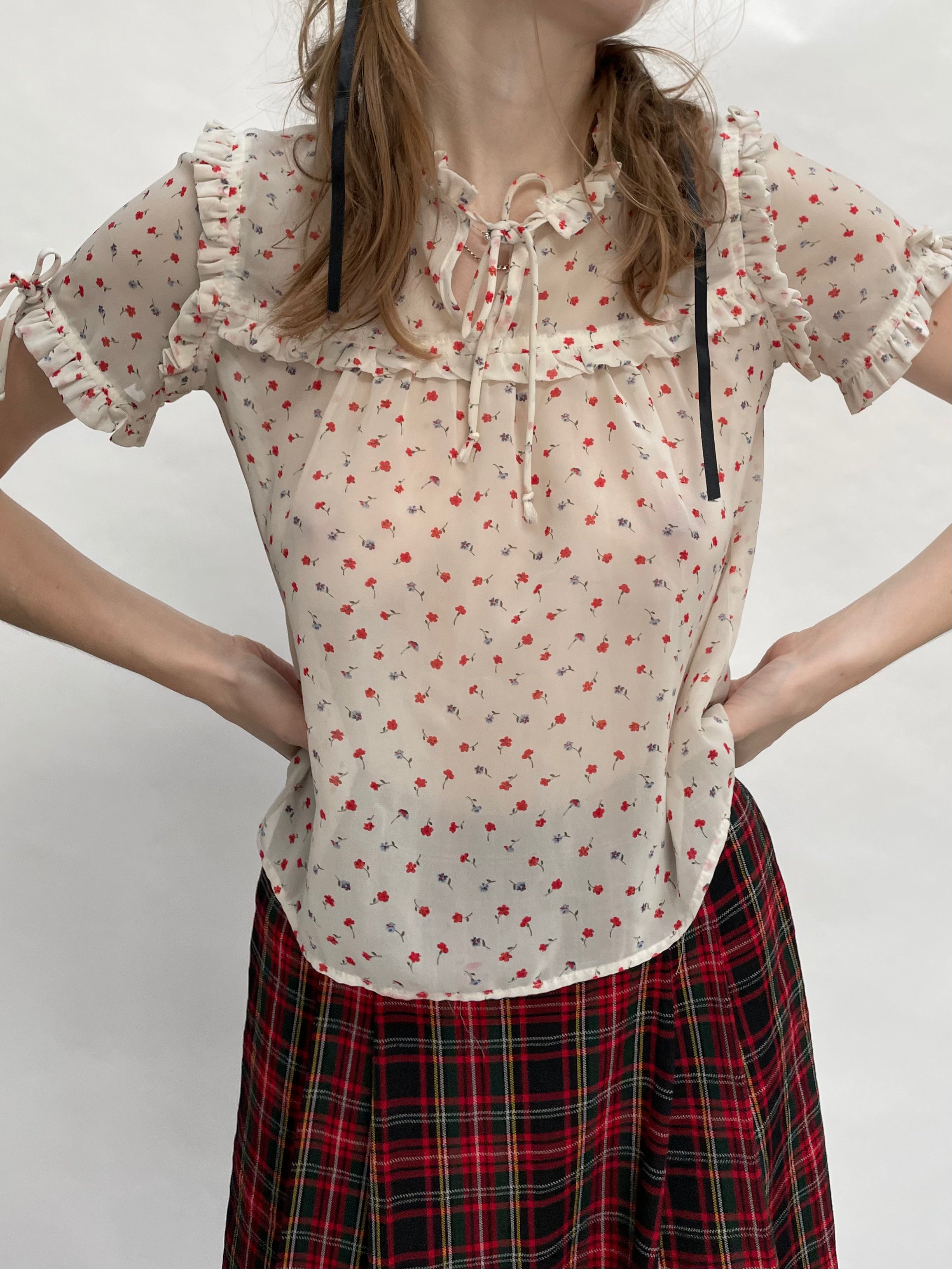 frilly sheer blouse – Litttlesister